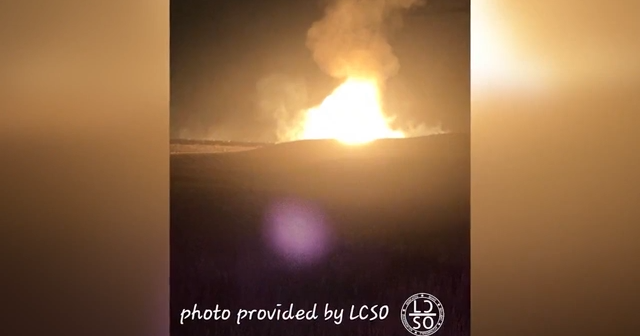 Natural gas pipeline fire visible from Colorado alarms Wyoming ...