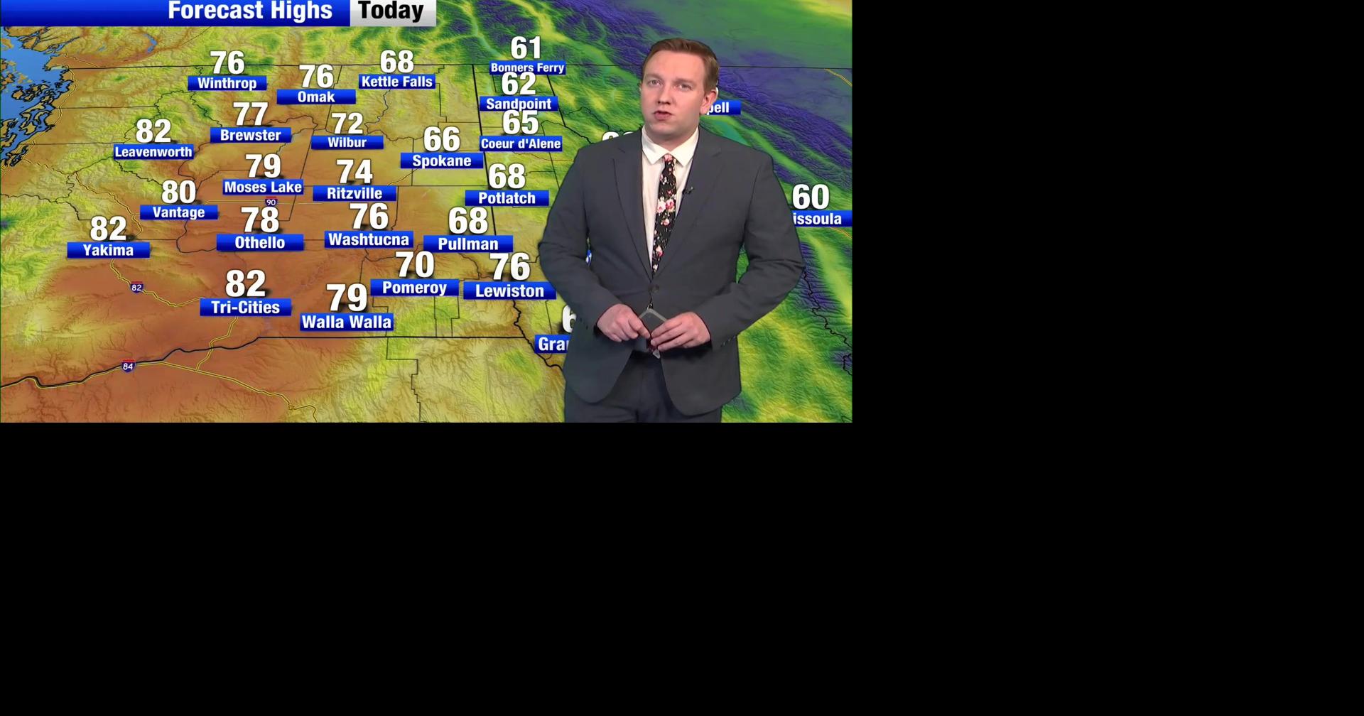 Cool day throughout the region, localized showers | Weather | khq.com