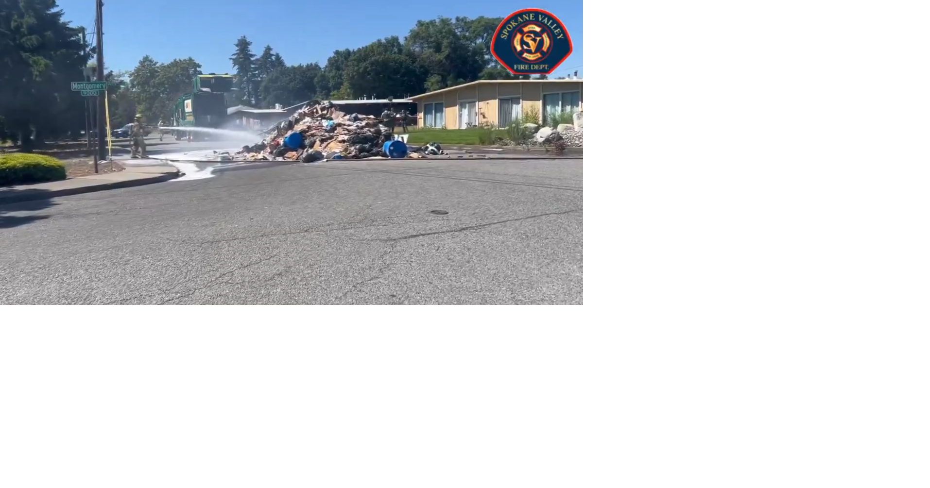 Spokane Valley intersection closed due to garbage truck fire | Spokane ...