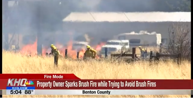 Property owner sparks brush fire while trying to avoid brush fire ...