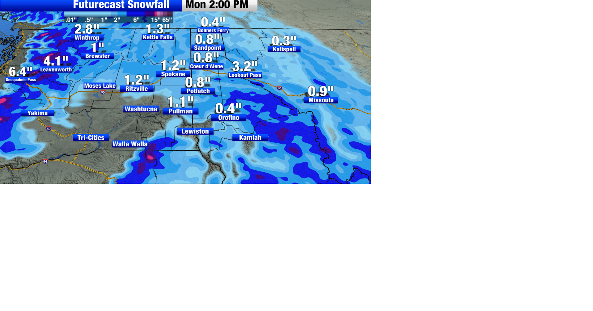 A snow system is on the way for the Monday commute in Spokane | Weather | khq.com