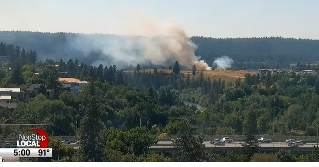 Spokane firefighters contain small brush fire near Kendall yards ...