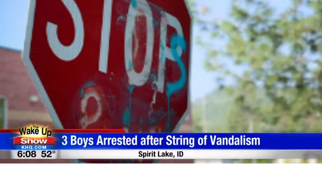 3 Boys Arrested after String of Vandalism | News | khq.com