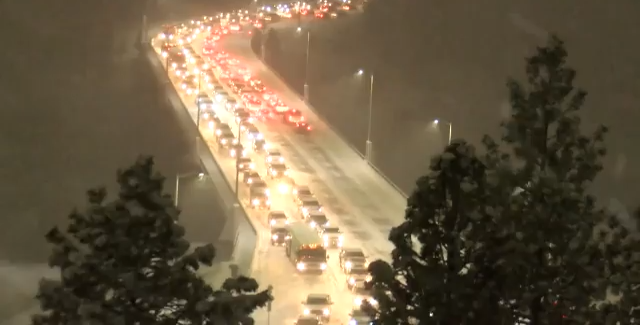 Traffic on TJ Meenach Bridge at standstill | Spokane News | khq.com