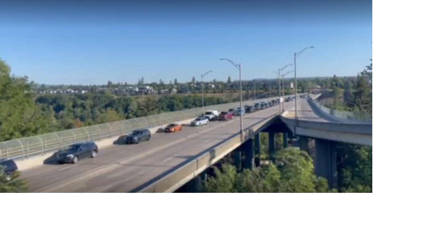 Crash off Maple Street Bridge causes backup | Spokane News | khq.com