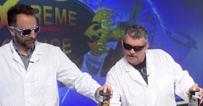 Extreme Science: Exploding Pringles cans with beachballs full of ...