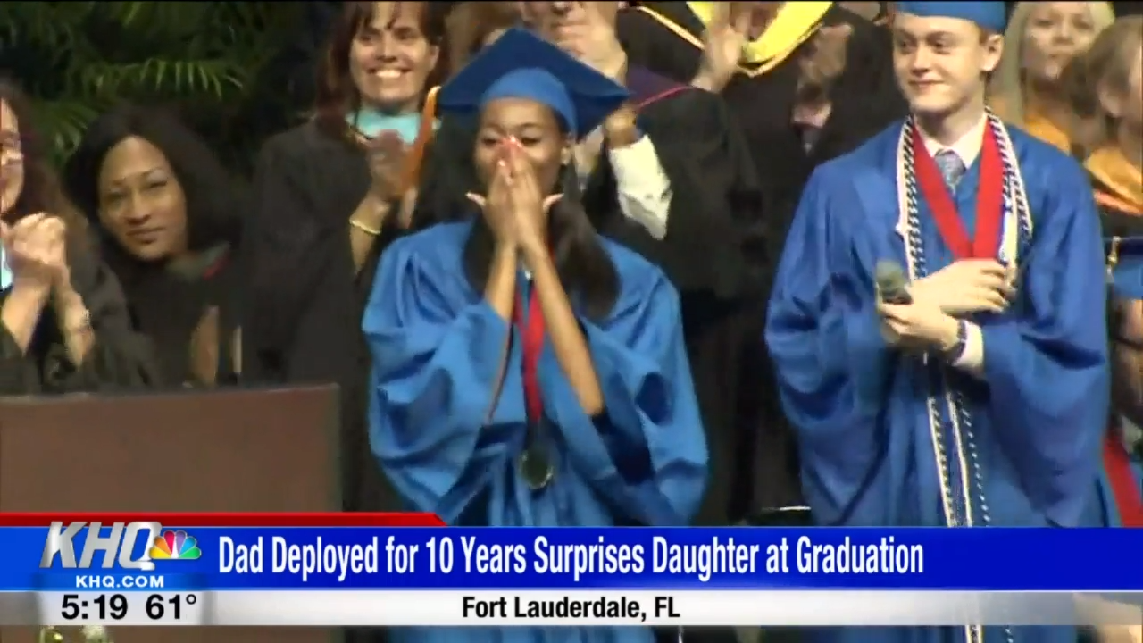 Deployed Army dad surprises daughter at Florida graduation | News | khq.com