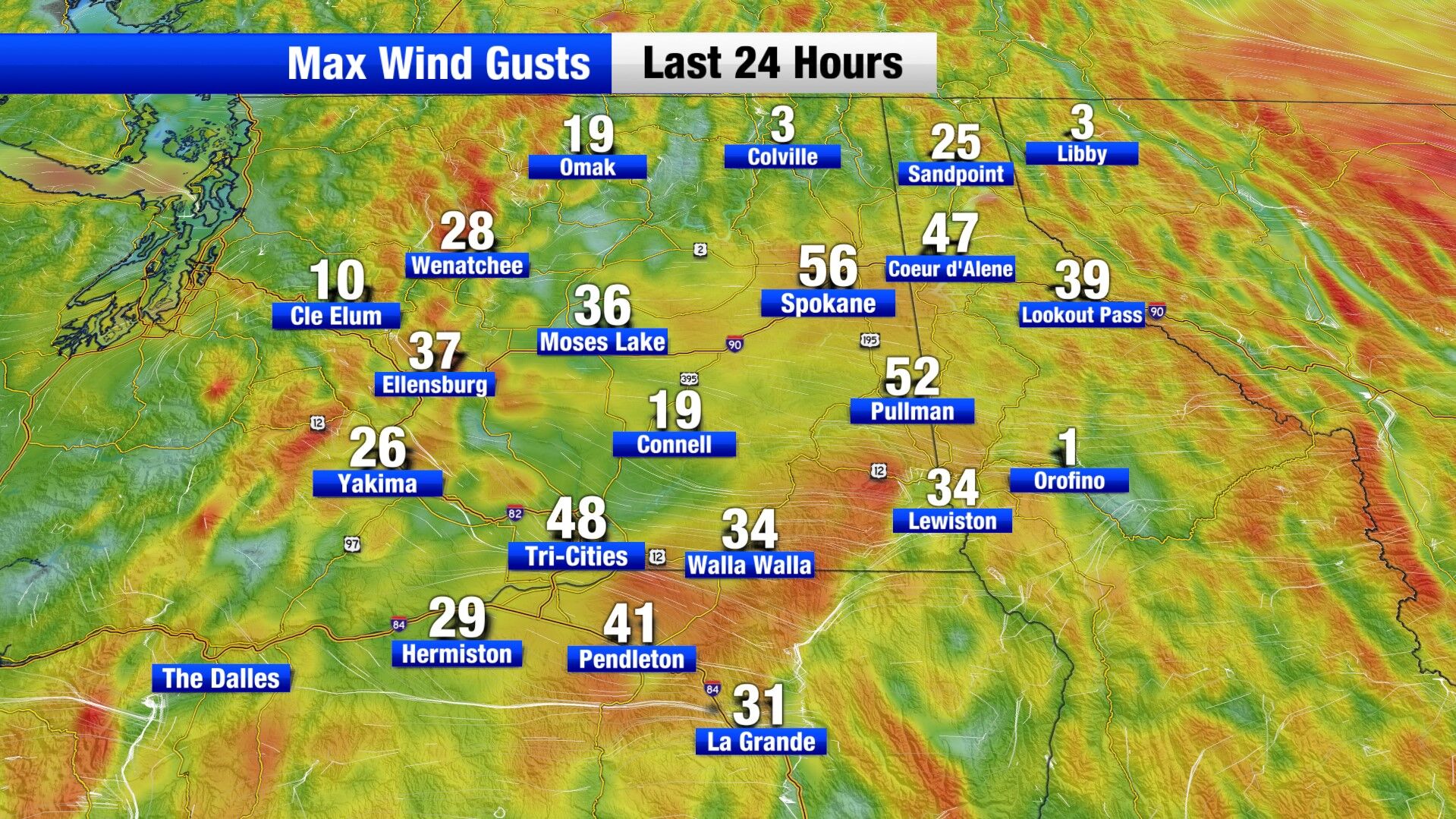 Strong wind gusts recorded overnight as we prepare for more rain and ...