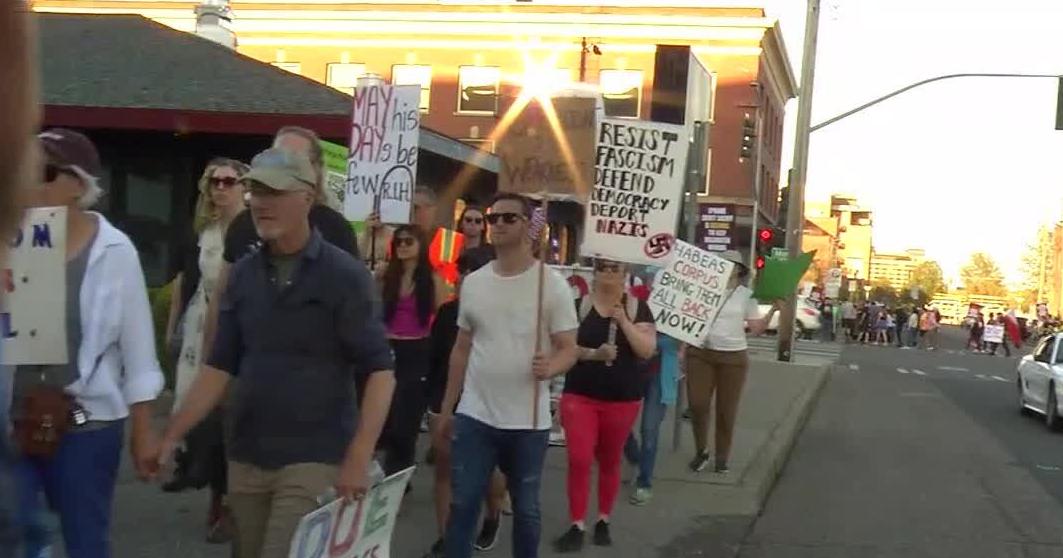 Spokane May Day protesters rally against Trump’s immigration policies ...