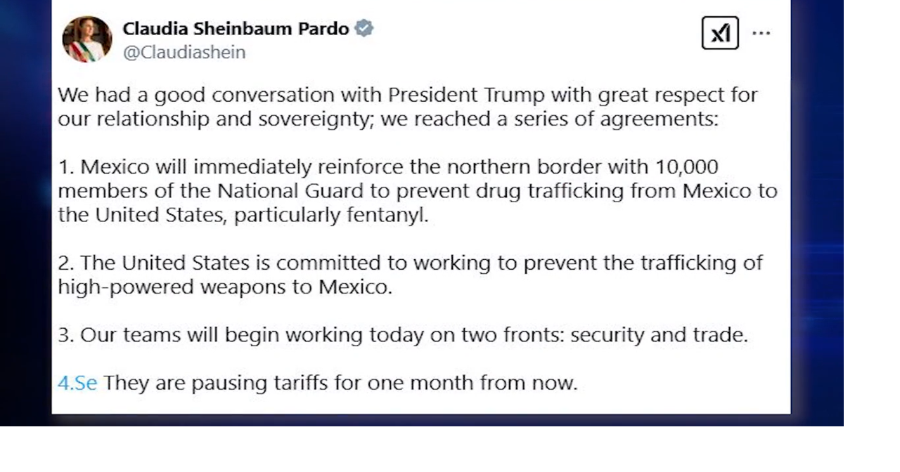 Trump agrees to pause tariffs on Mexico for a month | National | khq.com