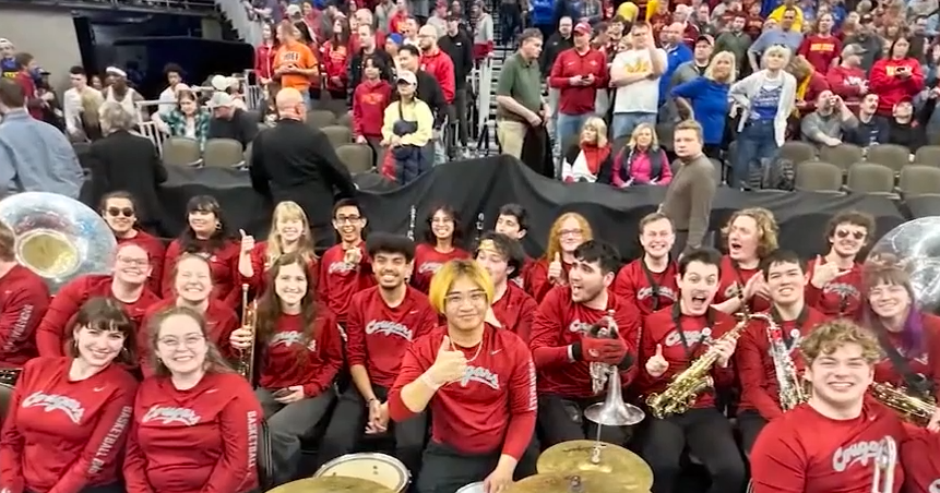 WSU band ready to bring the energy for round 2 of the tournament ...