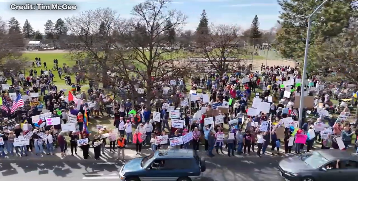 Over a thousand protest Trump Administration in Spokane | Non-stop ...
