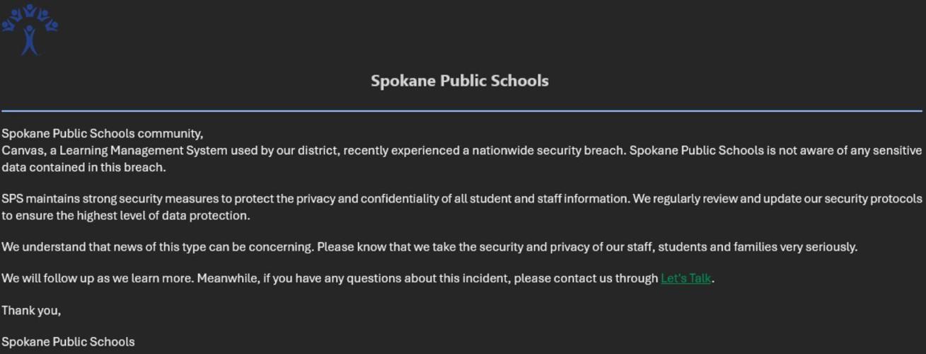 Canvas breach disrupting logins at WSU, Spokane, Idaho schools ...