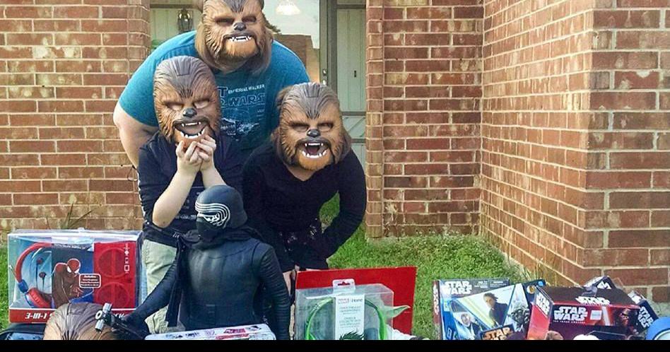 WATCH: Laughing Chewbacca lady gets Star Wars treasure trove | Spokane ...