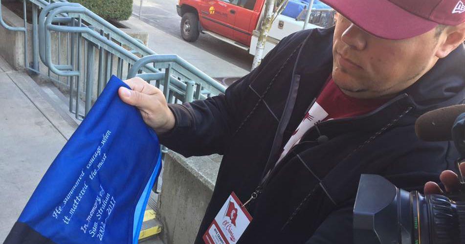 Freeman Strong flag returned home after flying alongside Ol' Crimson ...