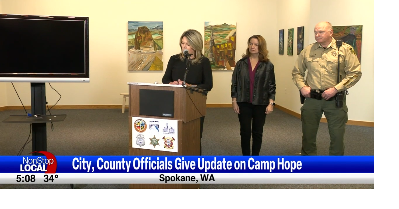 City, county officials give update on Camp Hope | Helping Save Spokane ...
