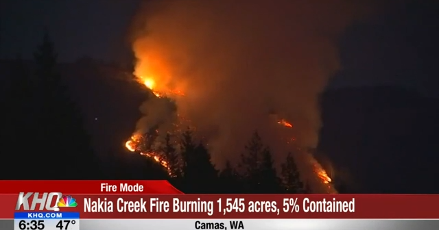 Nakia Fire burns 1,545 acres and is 5% contained | Spokane News | khq.com
