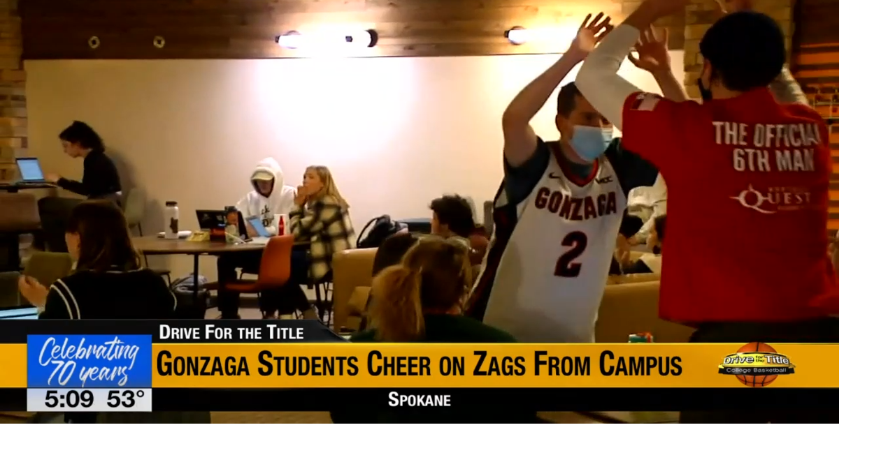 Gonzaga students cheer on the Zags from campus | Spokane Sports News ...