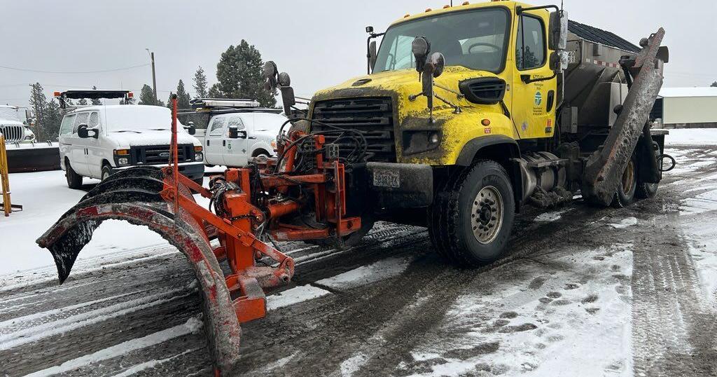WSDOT snow plow crews work to clear slick Spokane roads | Spokane News ...