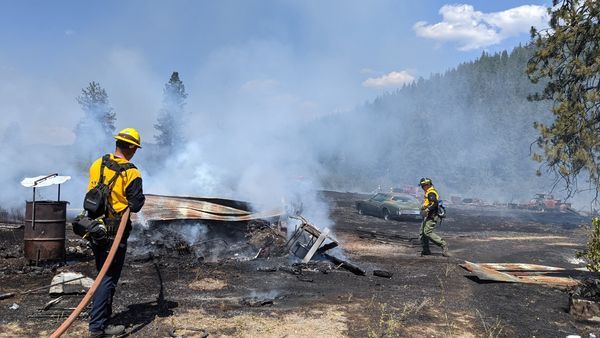Stevens County fire crews fighting 3-acre brush fire | Washington ...