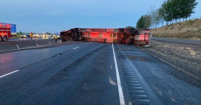 I-90 closed reopened near exit 189 in Grant County after semi crash ...
