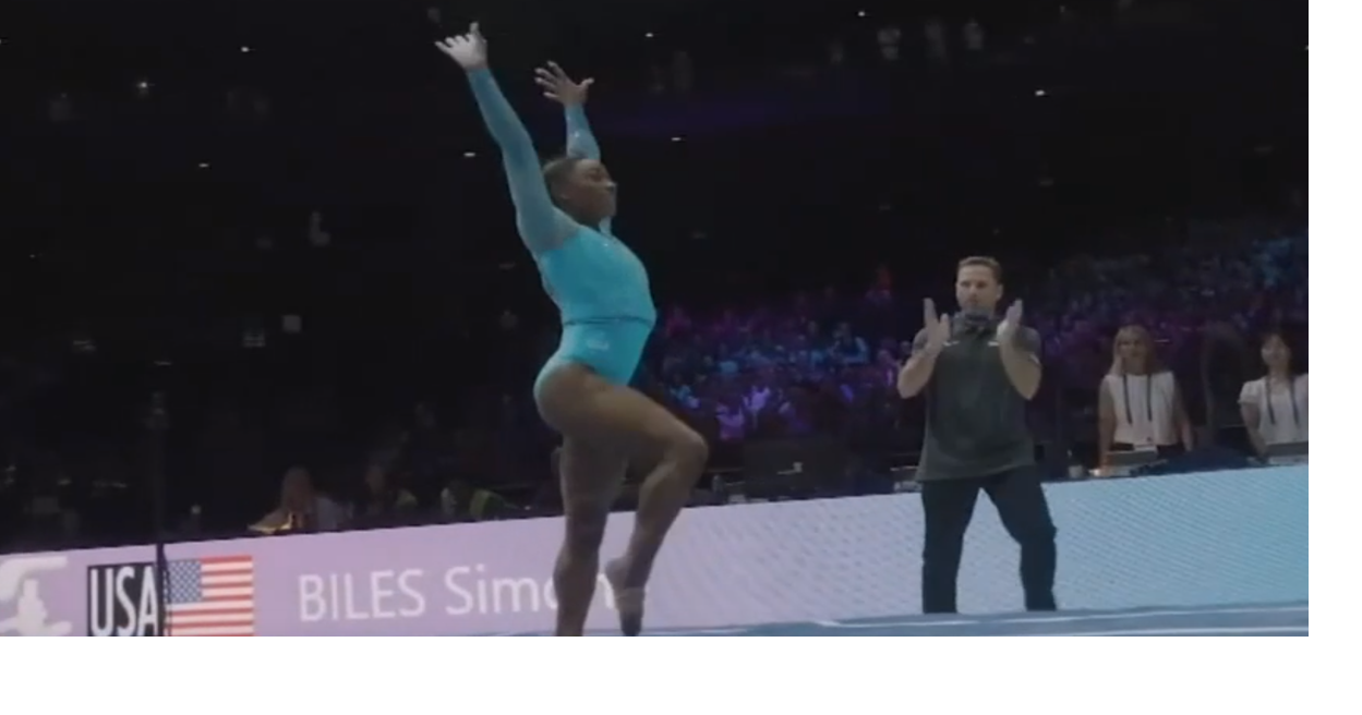 US gymnast Simone Biles makes history as first woman to land Yurchenko ...