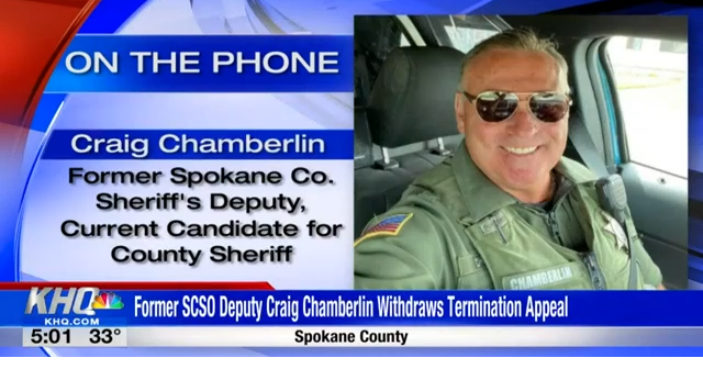 Ex-Spokane County deputy Craig Chamberlin withdraws appeal to fight ...