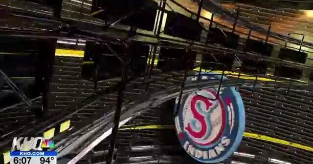 Cory Howard throwing out first pitch at Spokane Indians game | Spokane ...