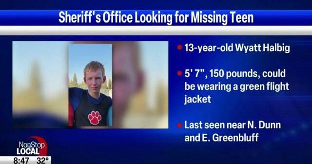 MISSING: Spokane County Sheriff's Office searching for 13-year-old boy | Spokane News | khq.com