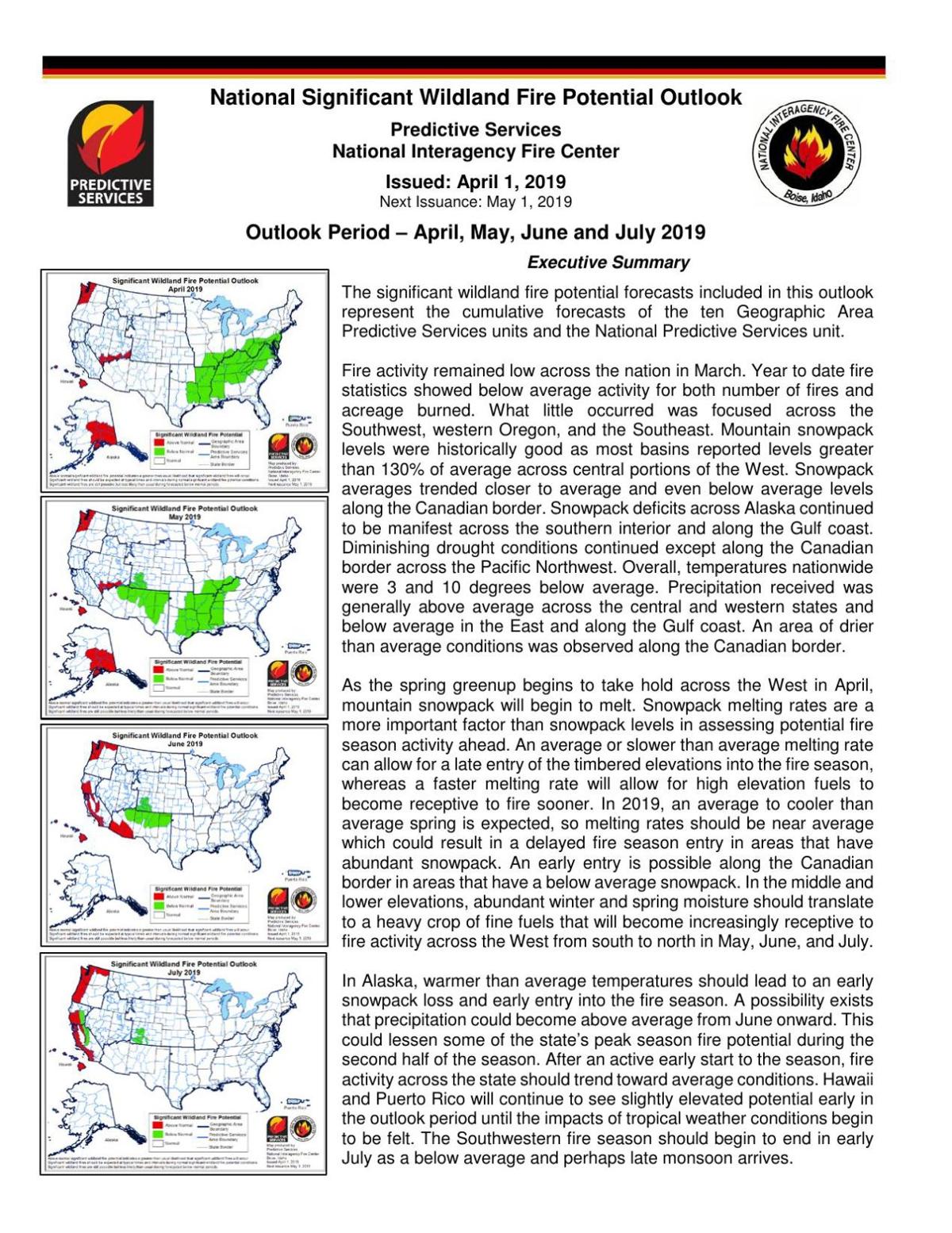 New prediction maps give glimpse of what's ahead for wildfire season in ...