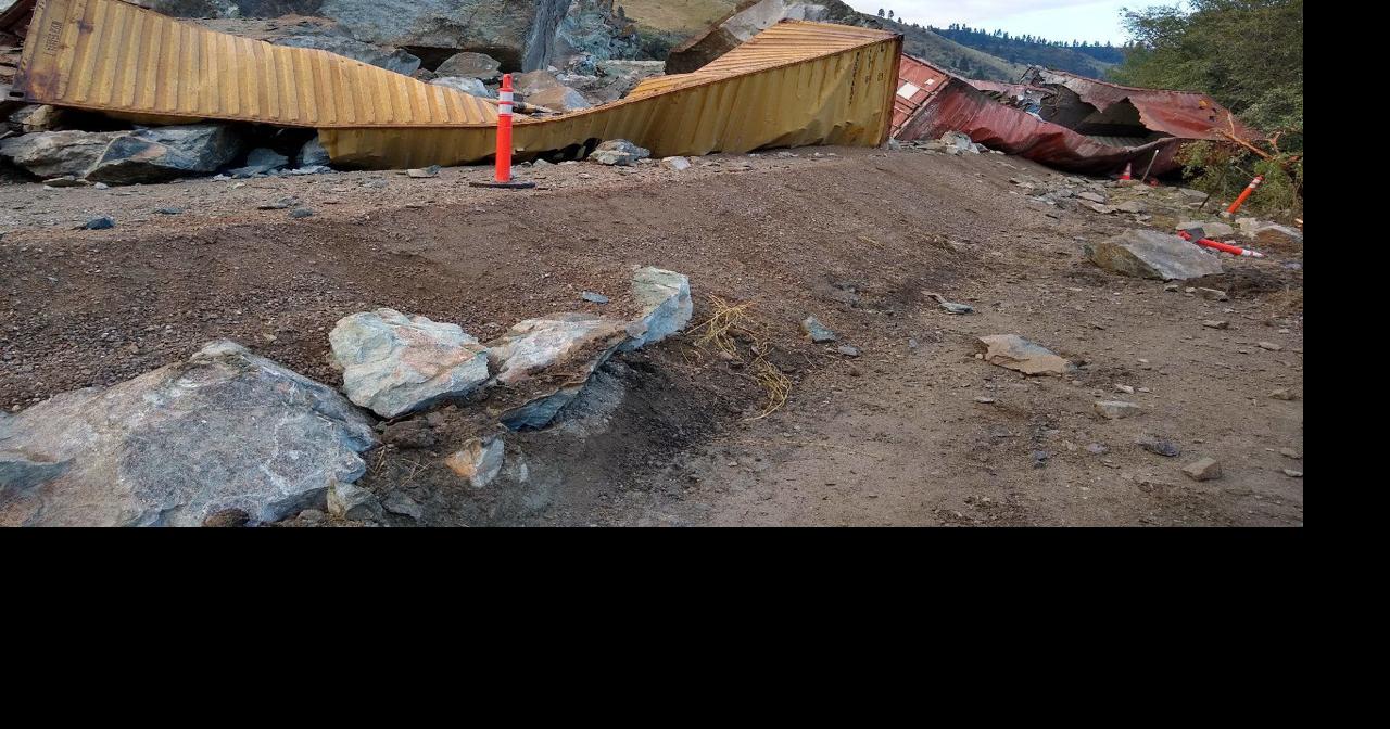 Massive boulders fall, extending Highway 95 closure in Central Idaho ...