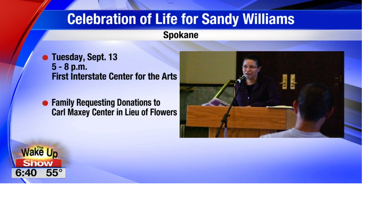 Celebration of life for Sandy Williams happening on Tuesday | Spokane ...