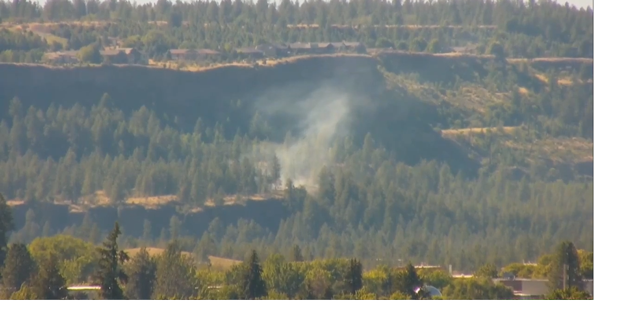 Small fire burning near Bowl and Pitcher | Spokane News | khq.com