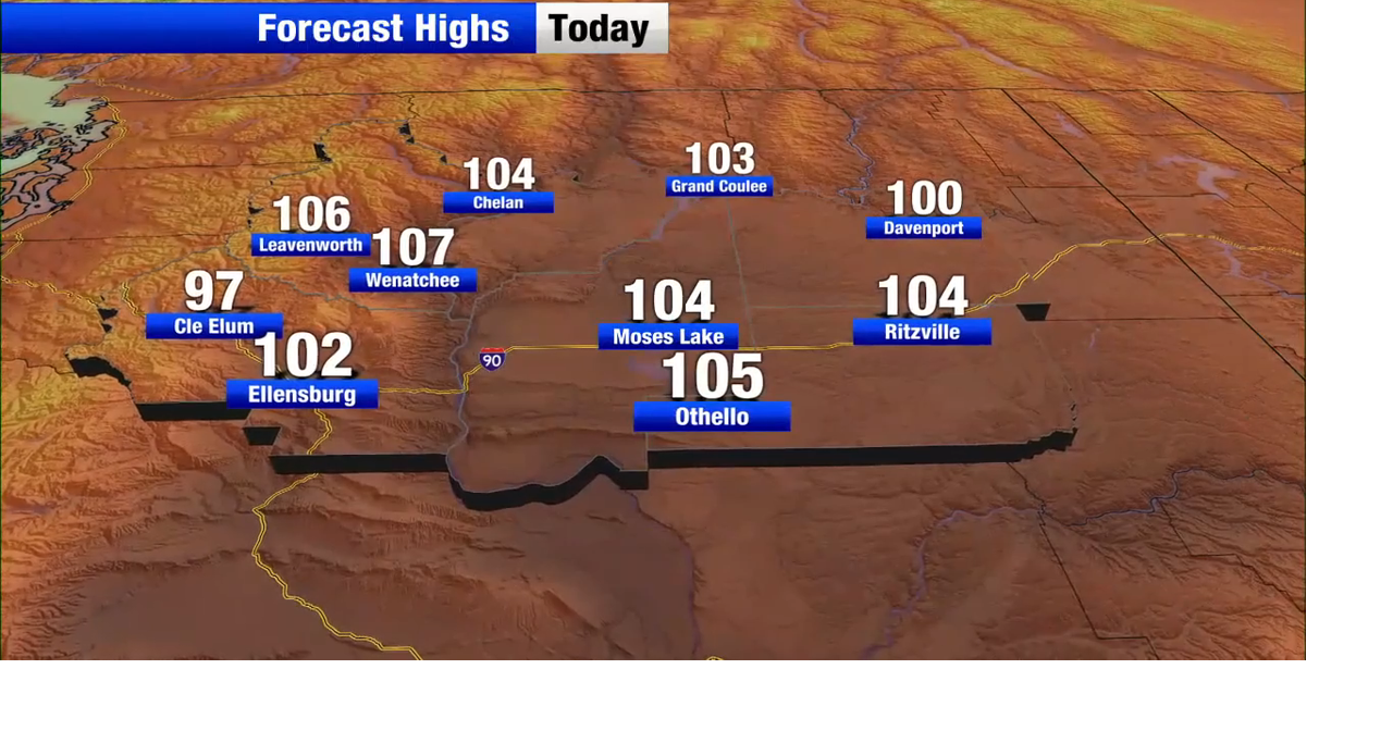 Ridge of high pressure bringing us into triple digit heat, multiple ...
