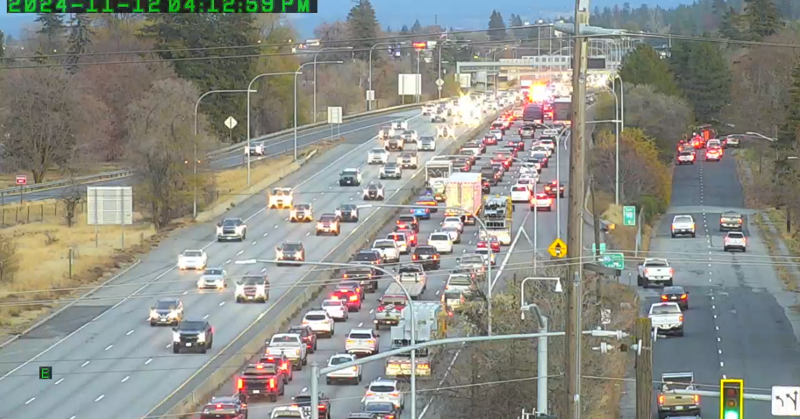 Crash on I-90 eastbound in Spokane causes major traffic delays during ...