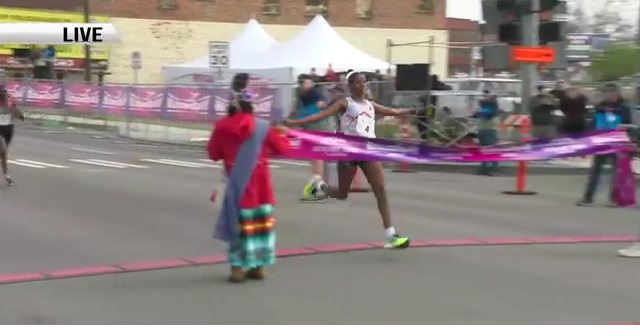 Yeshi Kalayu Chekole takes first in women's elite Bloomsday over two ...