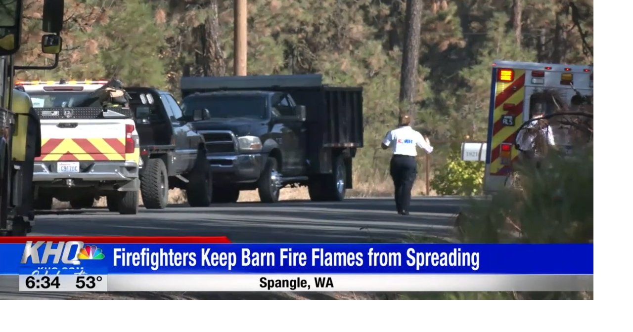 Firefighters keep barn fire from spreading in Spangle | Spokane News ...