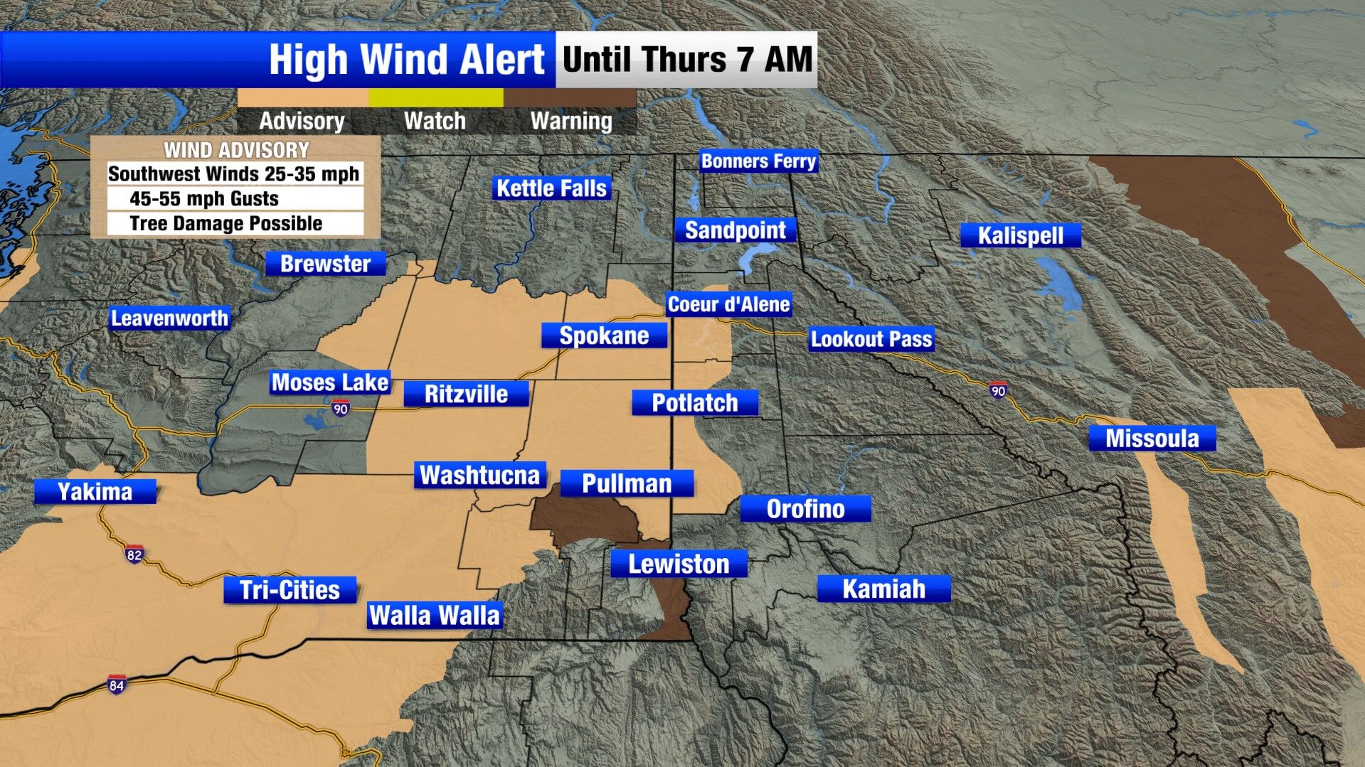 Strong winds prompt another advisory for the region as warm ...