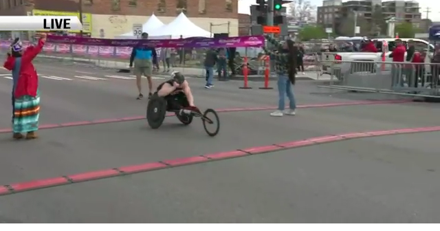19-year-old Evan Correll is first to cross the finish line in his first ...