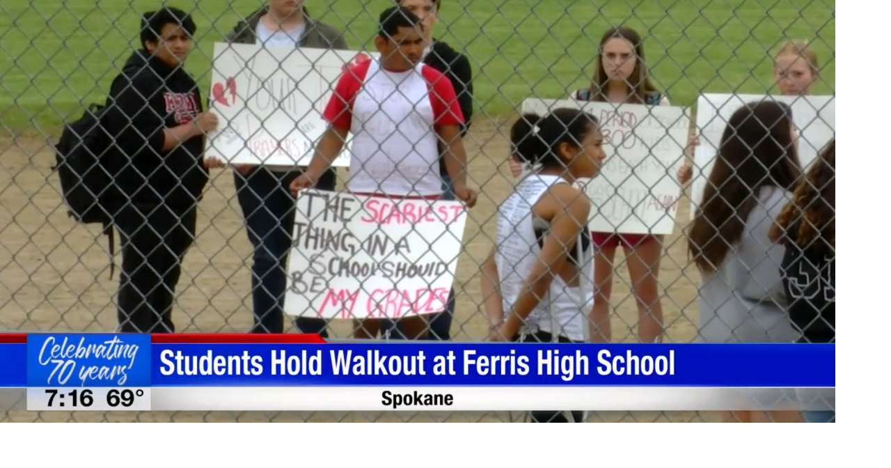 Ferris High School students walkout over gun violence concerns ...