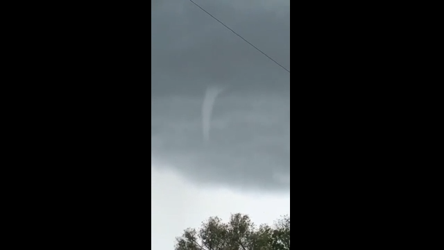Rare cold air funnel seen in Davenport | Weather | khq.com