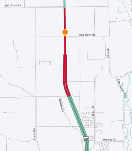 CLEARED: Major vehicle accident in Colbert blocks traffic on US-395 ...