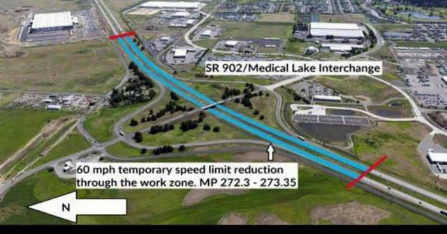 Speed limits temporarily reduced on section of I-90 near SR-902 ...