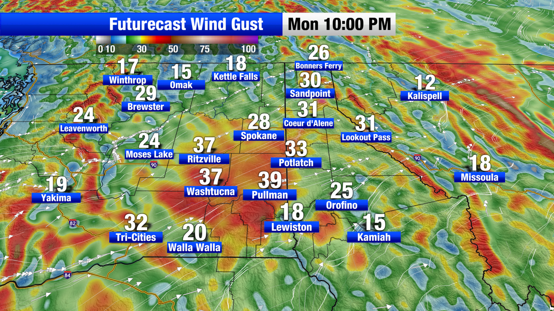 Strong winds and abundant rain accompany abnormally warm Inland ...