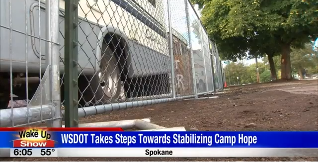 WSDOT takes steps towards stabilizing Camp Hope | Spokane News | khq.com