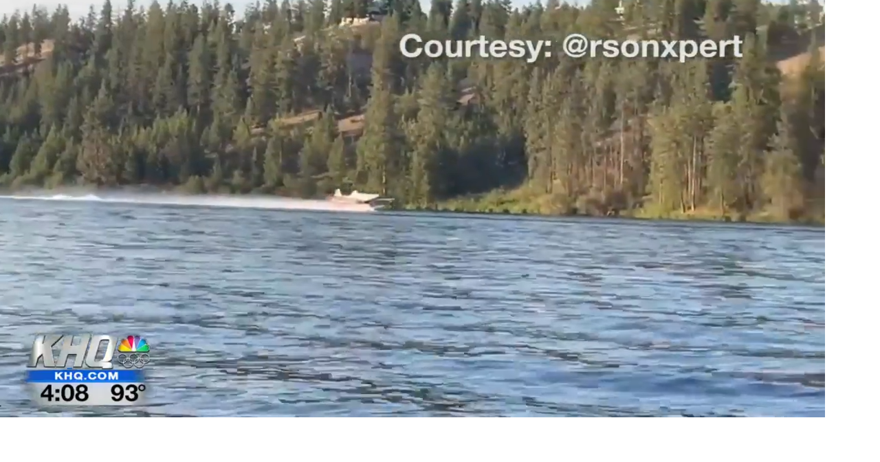 WATCH: Fire plane has near miss with boat on the water | Washington ...