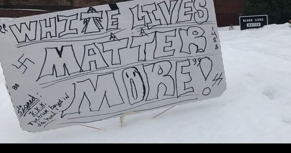 Spokane woman wakes up to racist sign in front yard | Spokane News ...