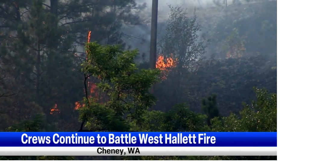Firefighters have contained 30% of West Hallett fire on Cheney Spokane ...