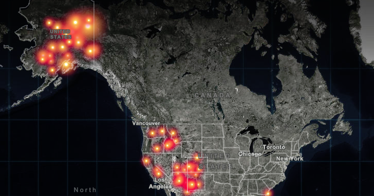 65 wildfires burn in America, here's an interactive real-time map ...