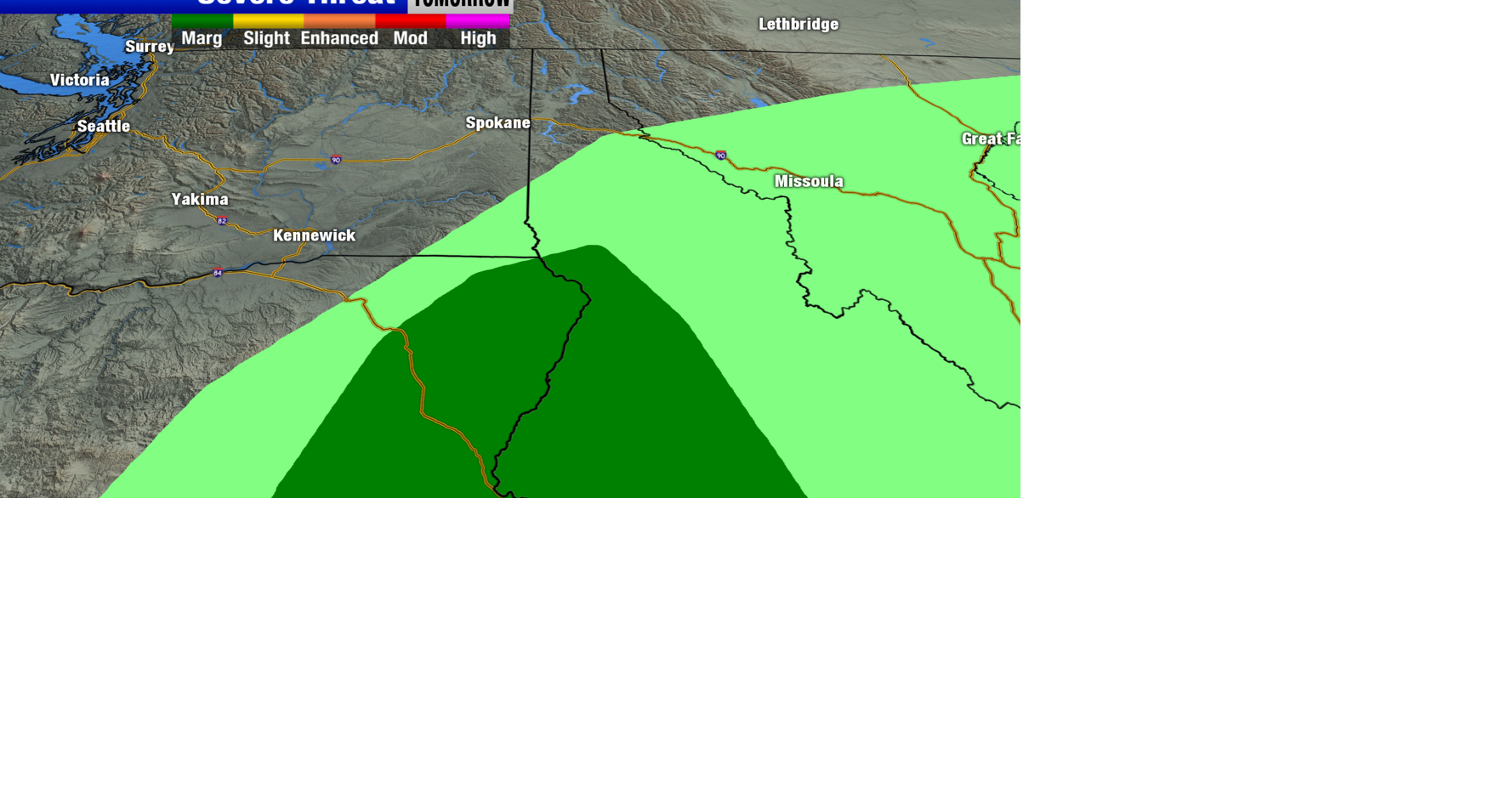 Thunderstorms Southeast Friday Nice Weekend Ahead Spokane Weather